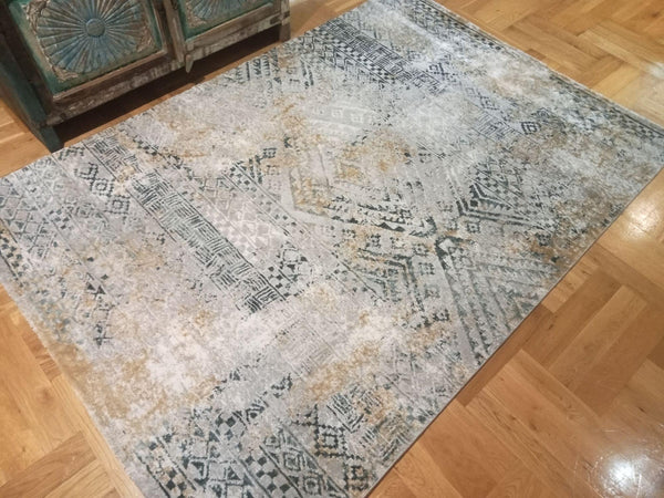 Alissa 736 grey blue - mrrugs.com.au