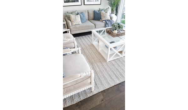 Harvey Ivory Textured Wool Rug - mrrugs.com.au